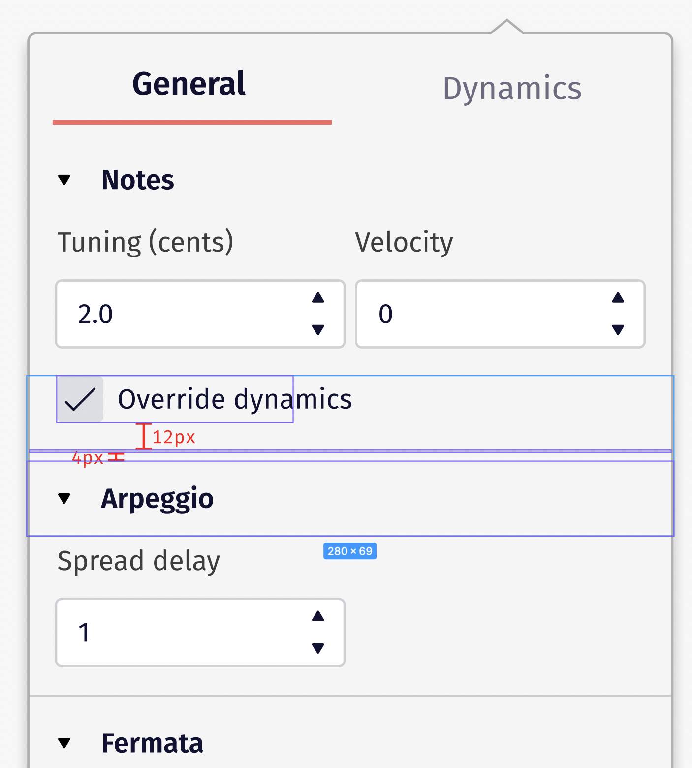 [MU4 Issue] Playback popup in Properties > General has incorrect vertical spacing · Issue #11501 ...