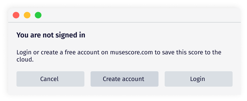 [MU4 Issue] "You are not signed in" dialog missing from save to cloud flow (existing scores ...
