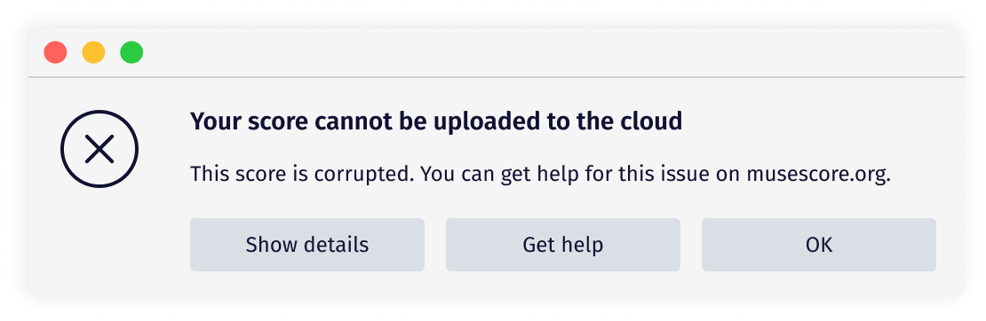 [MU4 Task] Tidy-up two aspects of new "corrupted score" messaging flows for unsaved scores ...