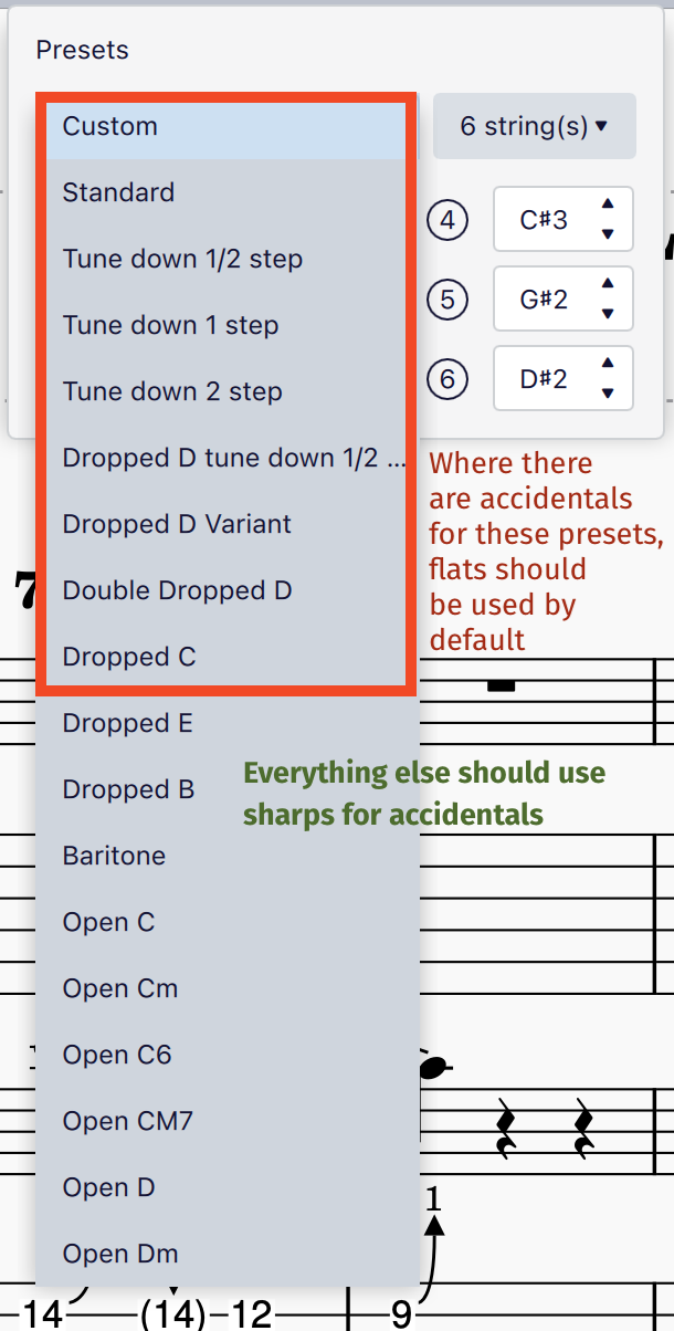 [Tuning] Alternate tuning presets need refining · Issue #19959 · musescore/MuseScore · GitHub
