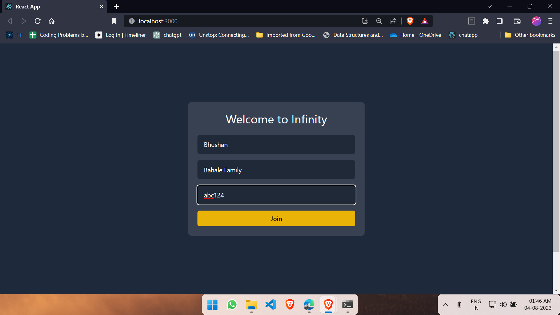 GitHub - BhushanVnit/infinity: Infinity: End to End Encrypted - Real Time Chat Application