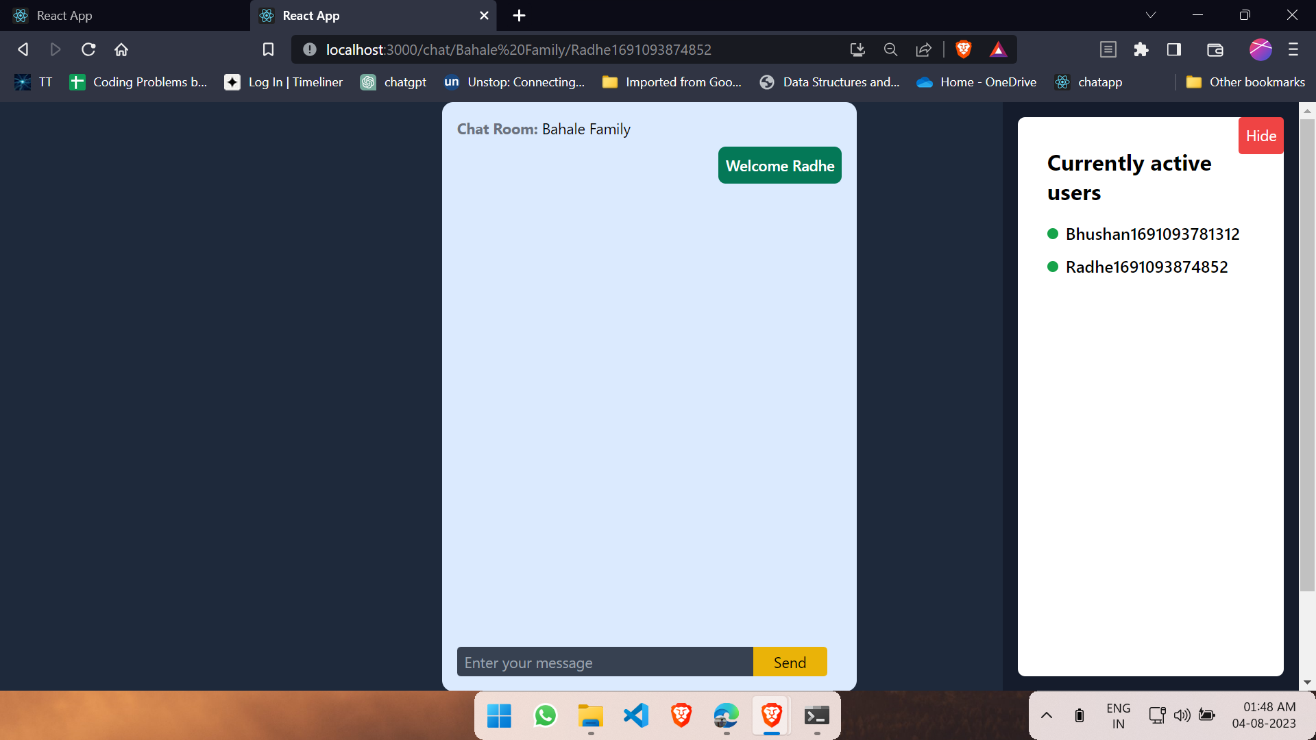 GitHub - BhushanVnit/infinity: Infinity: End to End Encrypted - Real Time Chat Application