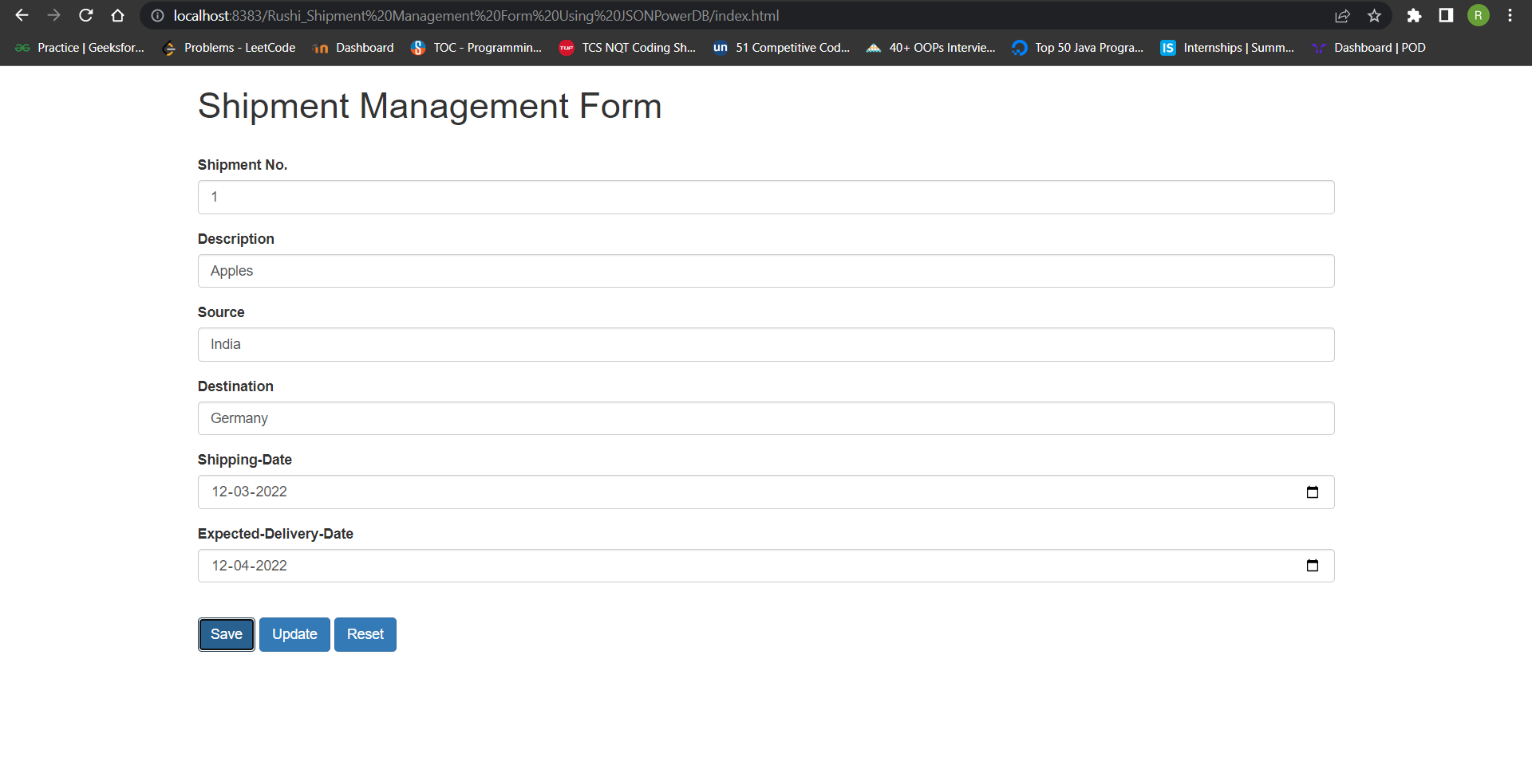 GitHub - Rushi2126/Rushi_Shipment-Management-Form-Using-JSONPowerDB: The project's key theme is ...