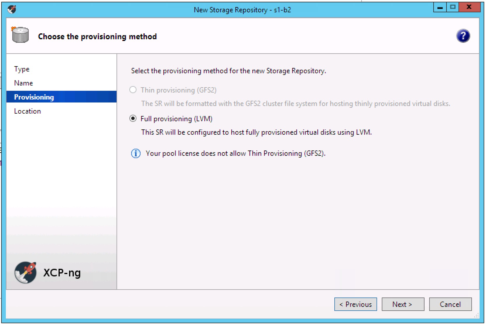 Can't create new iSCSI (LVM) SR - get error about GFS2 driver · Issue #116 · xcp-ng/xenadmin ...