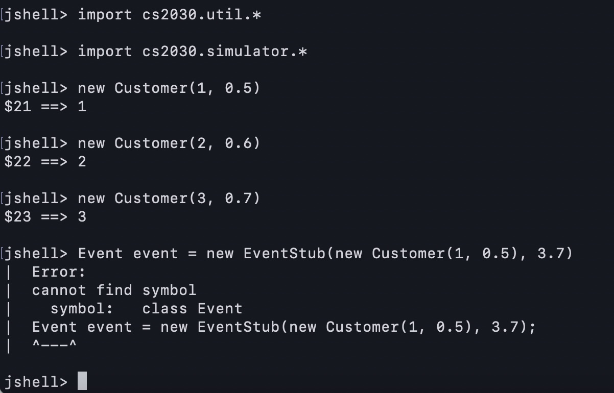 Jshell testing error · Issue #455 · nus-cs2030/2122-s2 · GitHub