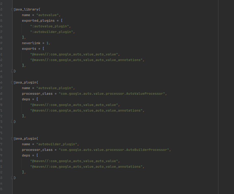Building abc/libmain.jar (7 source files) and running annotation processors (AutoValueProcessor ...