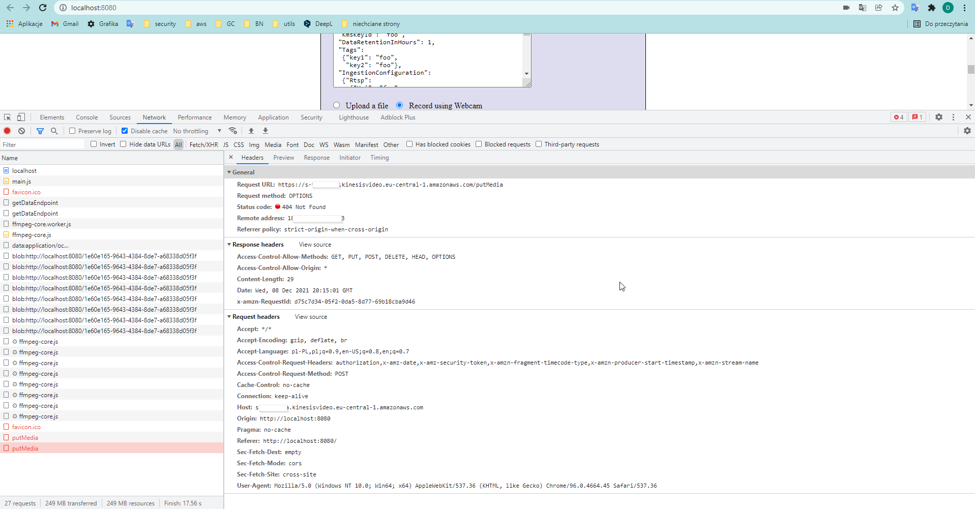 CORS error in KVS Browser-based Ingestion · Issue #143 · aws-samples ...