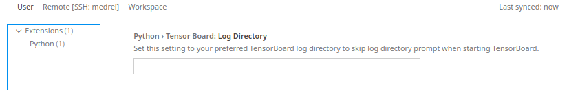 Allow setting tensorboard location as a workspace-specific setting ...