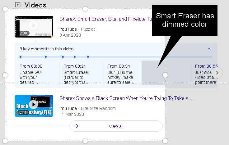 Smart Eraser Picking Up The Dimmed Color · Issue 5652 · Sharex Sharex