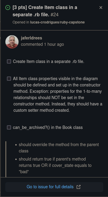 Ruby group capstone: set up your Kanban board · Issue #29 · lucas-crodrigues/ruby-capstone · GitHub