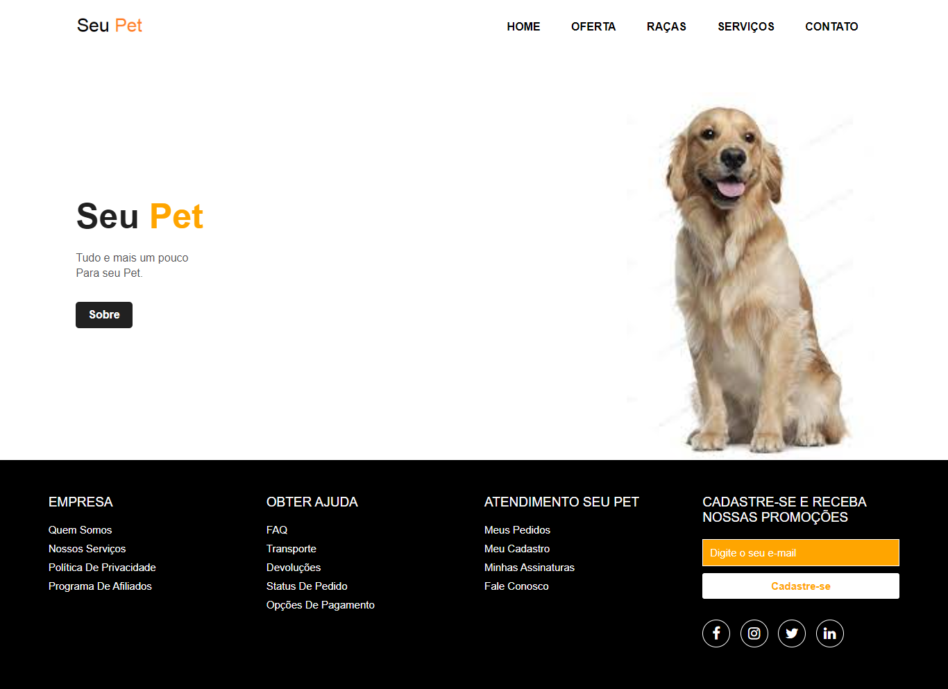 GitHub - Cassio-Lopes/Seu-Pet: Seu Pet É um projeto de um website que saiu de um trabalho da Etec