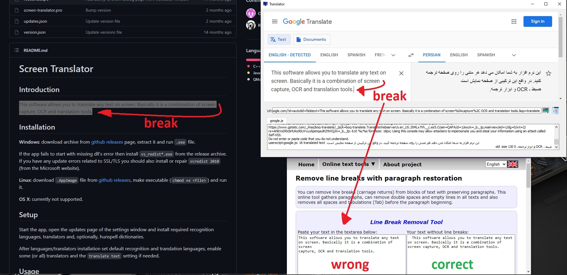 line break · Issue #57 · OneMoreGres/ScreenTranslator · GitHub