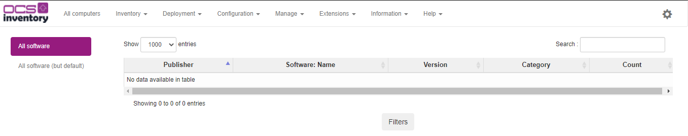 [BUG] OCSinvetory 2.0.9 don't show all softwares table · Issue #1213 · OCSInventory-NG ...