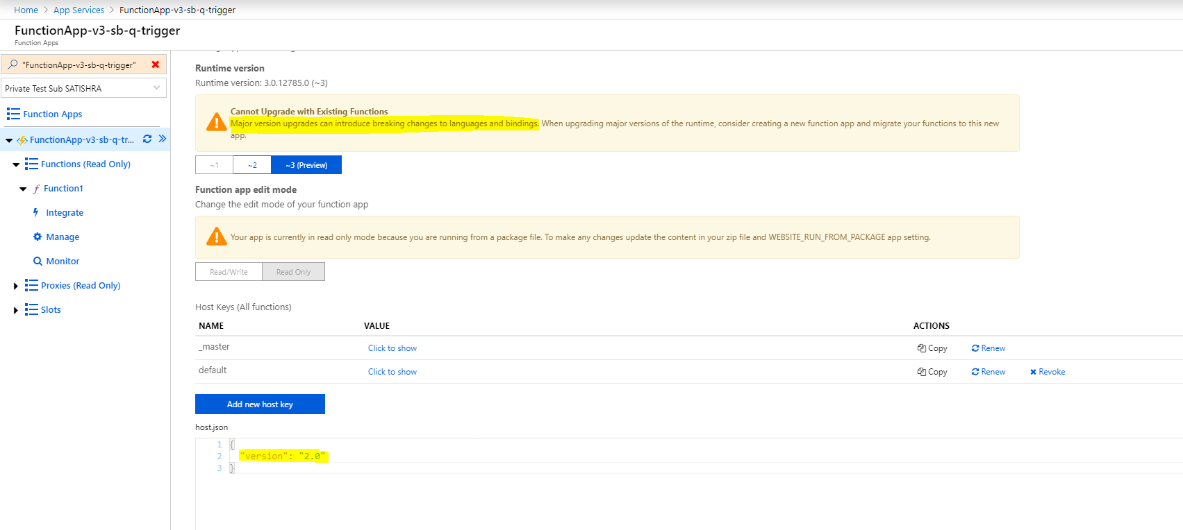 Host Version 20 Needs An Extra Line Explaining To Differentiate Its Not The Runt Time Version 