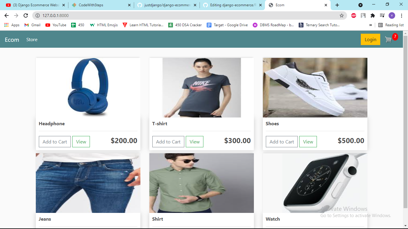 Github Mvijay2062django Ecommerce The Website Displays Products Users Can Add And Remove 1550