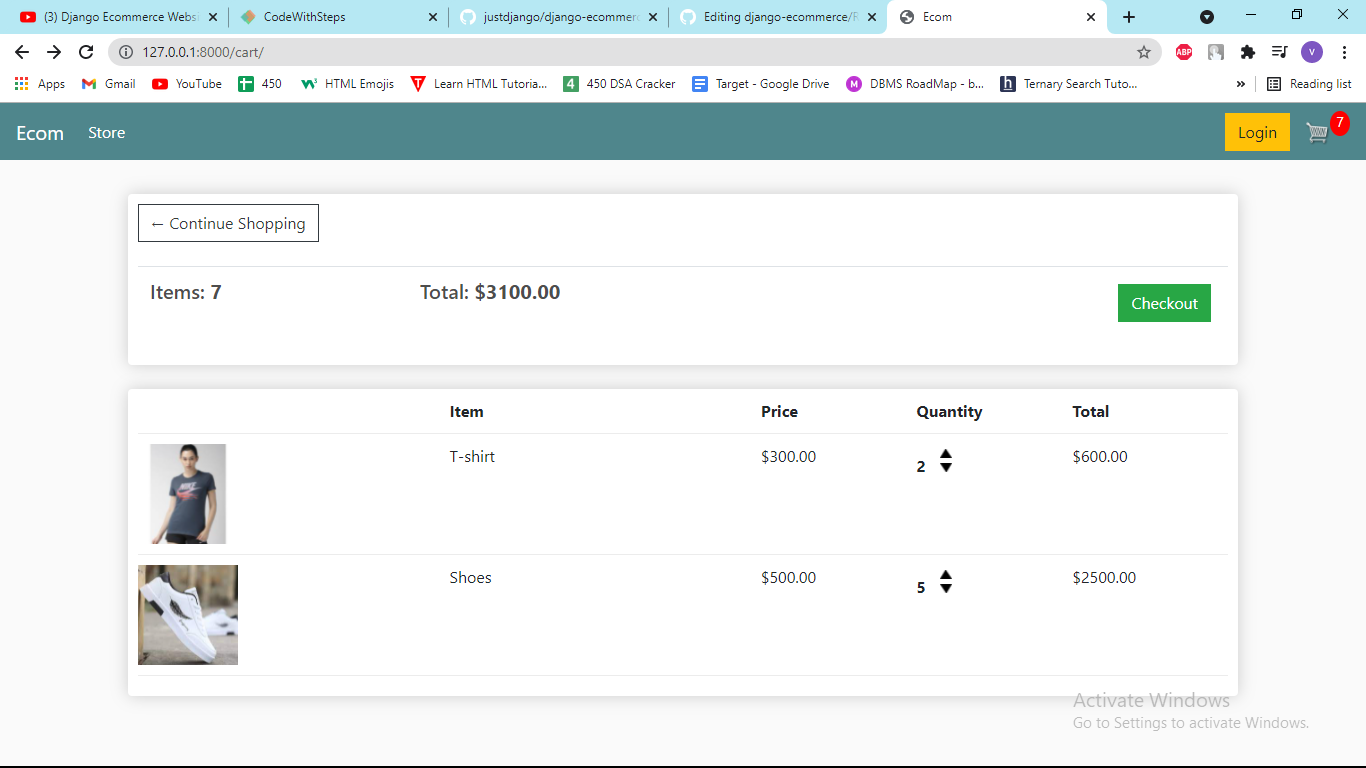 GitHub - mvijay2062/django-ecommerce: The website displays products. Users can add and remove ...