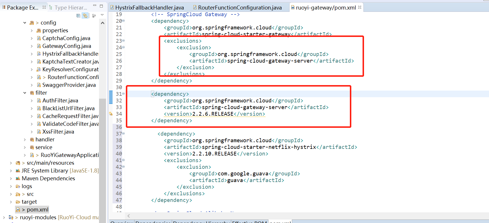 微服务-服务网关-配置熔断降级，项目启动报错 · Issue #115 · yangzongzhuan/RuoYi · GitHub