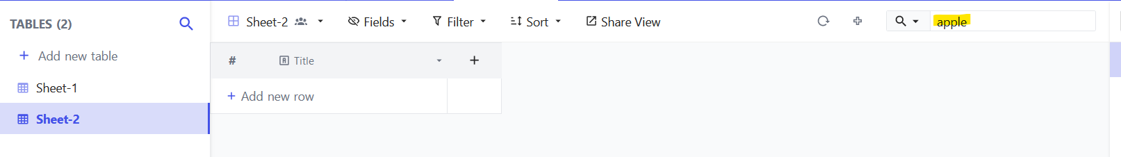 🔦 Feature: Search should be separate for each table · Issue #4449 · nocodb/nocodb · GitHub