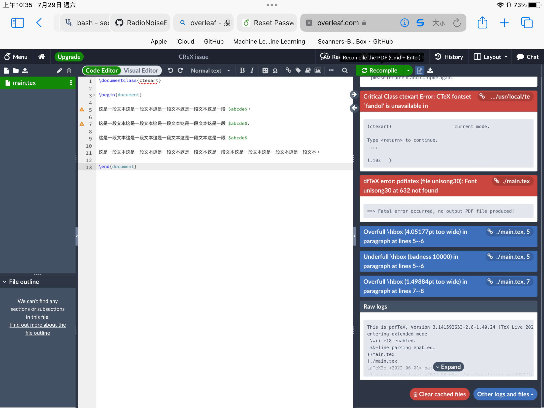 ctex: 公式后接中文标点时，若字间距被挤压，可能出现多余空行（pdfLaTeX） · Issue #671 · CTeX-org/ctex-kit · GitHub