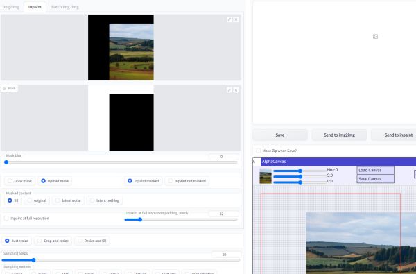GitHub - sygi/sdAlphaCanvas