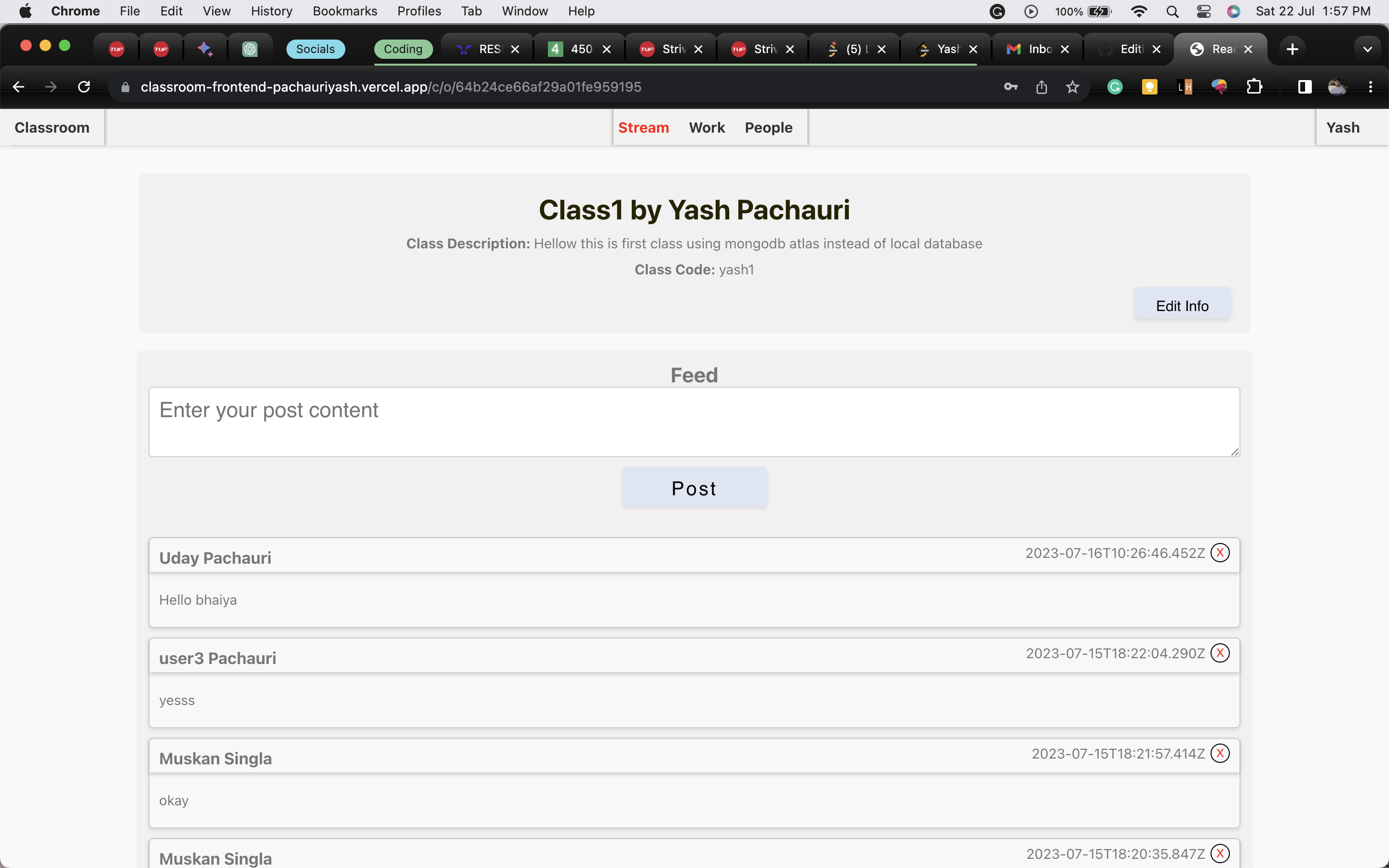 GitHub - pachauriyash/classroom-frontend: This is the frontend in react for the classroom-clone