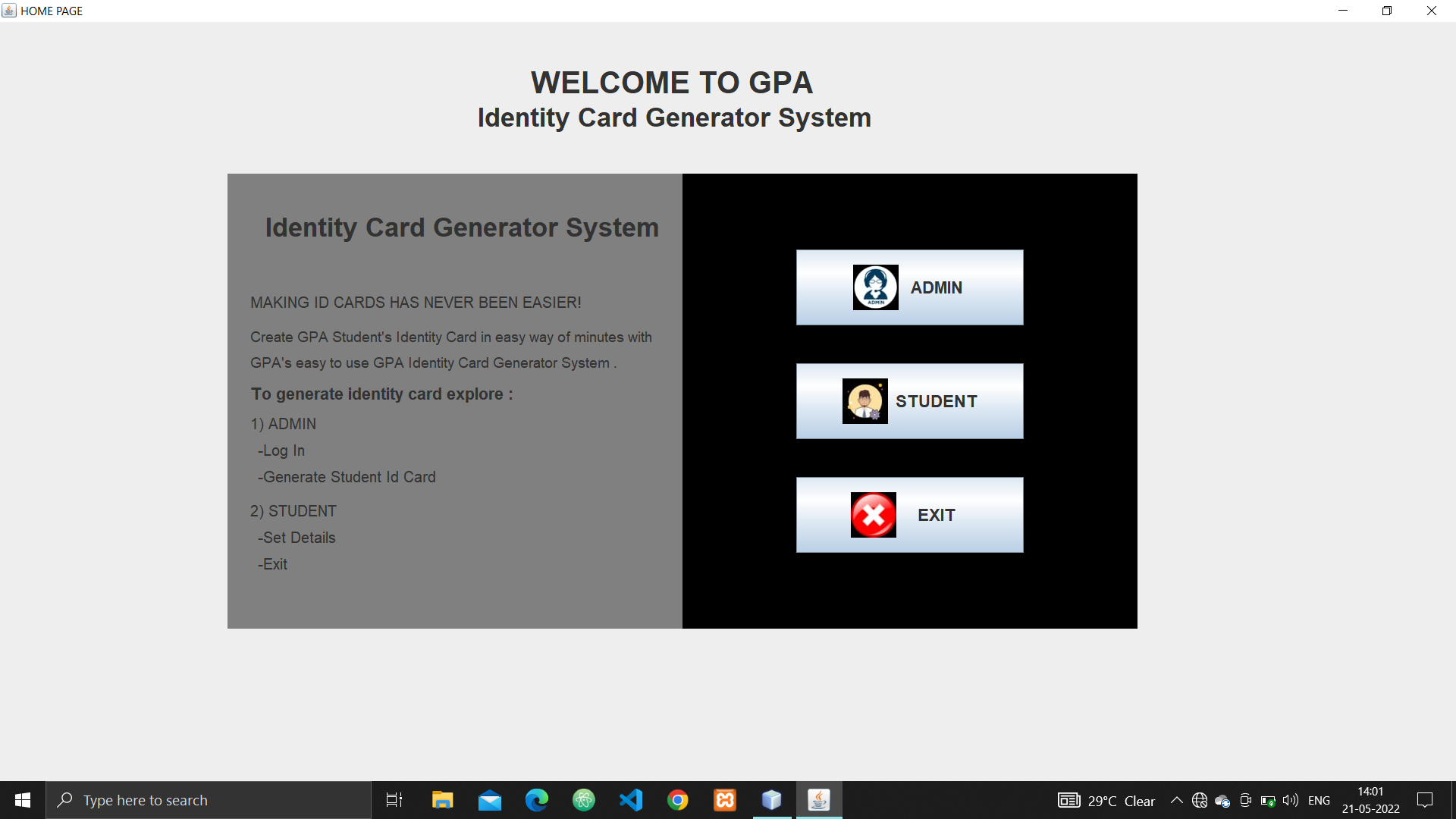 GitHub - NikitaDesale17/IDENTITY_CARD_GENERATOR: created using Swing ...