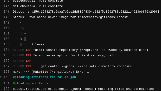 Gitleaks Ignoring Git Safe Directory · Issue 844 · Gitleaks Gitleaks · Github