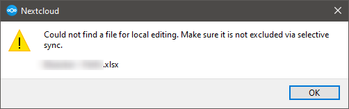 [Bug]: Edit locally - Could not find a file for local editing · Issue #5341 · nextcloud/desktop ...