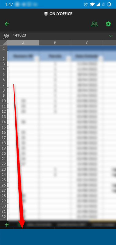 An empty bar is shown at the bottom of the screen when trying to edit documents using Android ...