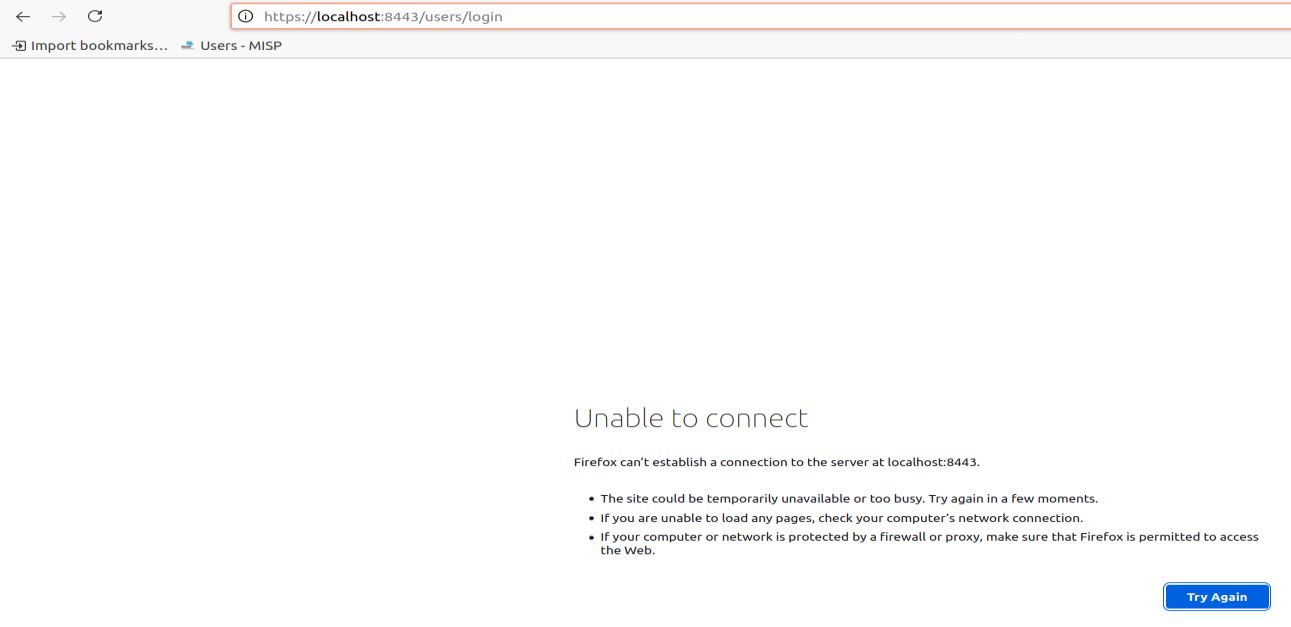MISP localhost page: Connection Refused · Issue #7542 · MISP/MISP · GitHub