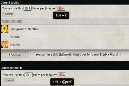 Inline Roll Tooltips for formulas with data path variables should display the data path rather ...