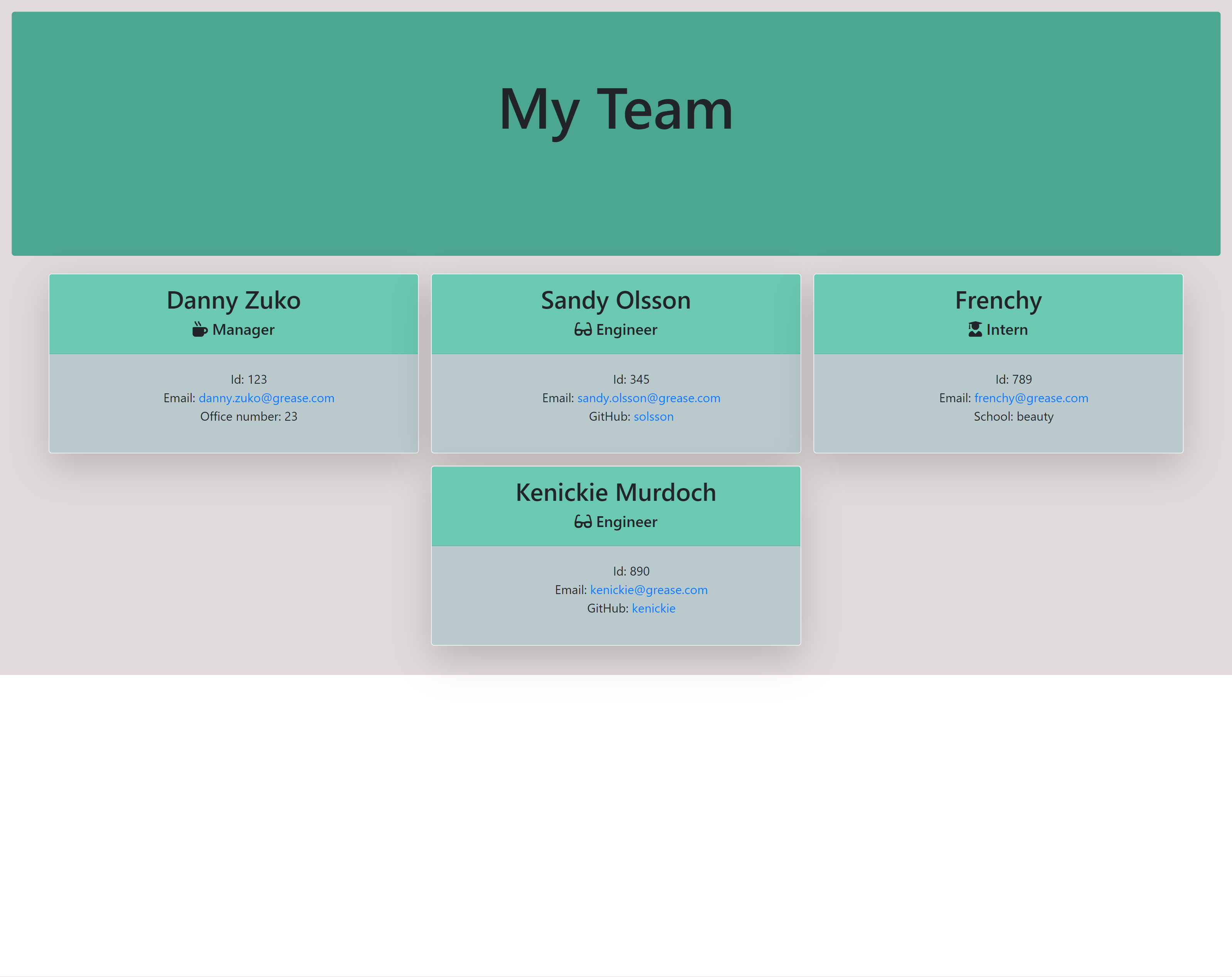 GitHub - kbonaccorsi/10-oop-team-profile-generator: Node.js command-line application that takes ...