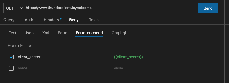 Thunder Client Not Properly Url Encoding Form Encoded Fields In Some Situations · Issue 174