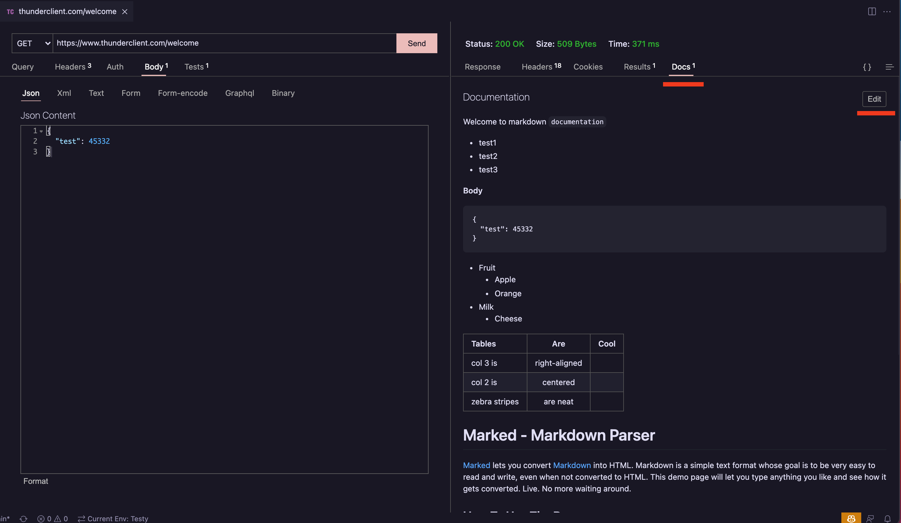 Notes For Each Request · Issue 200 · Thunderclientthunder Client Support · Github