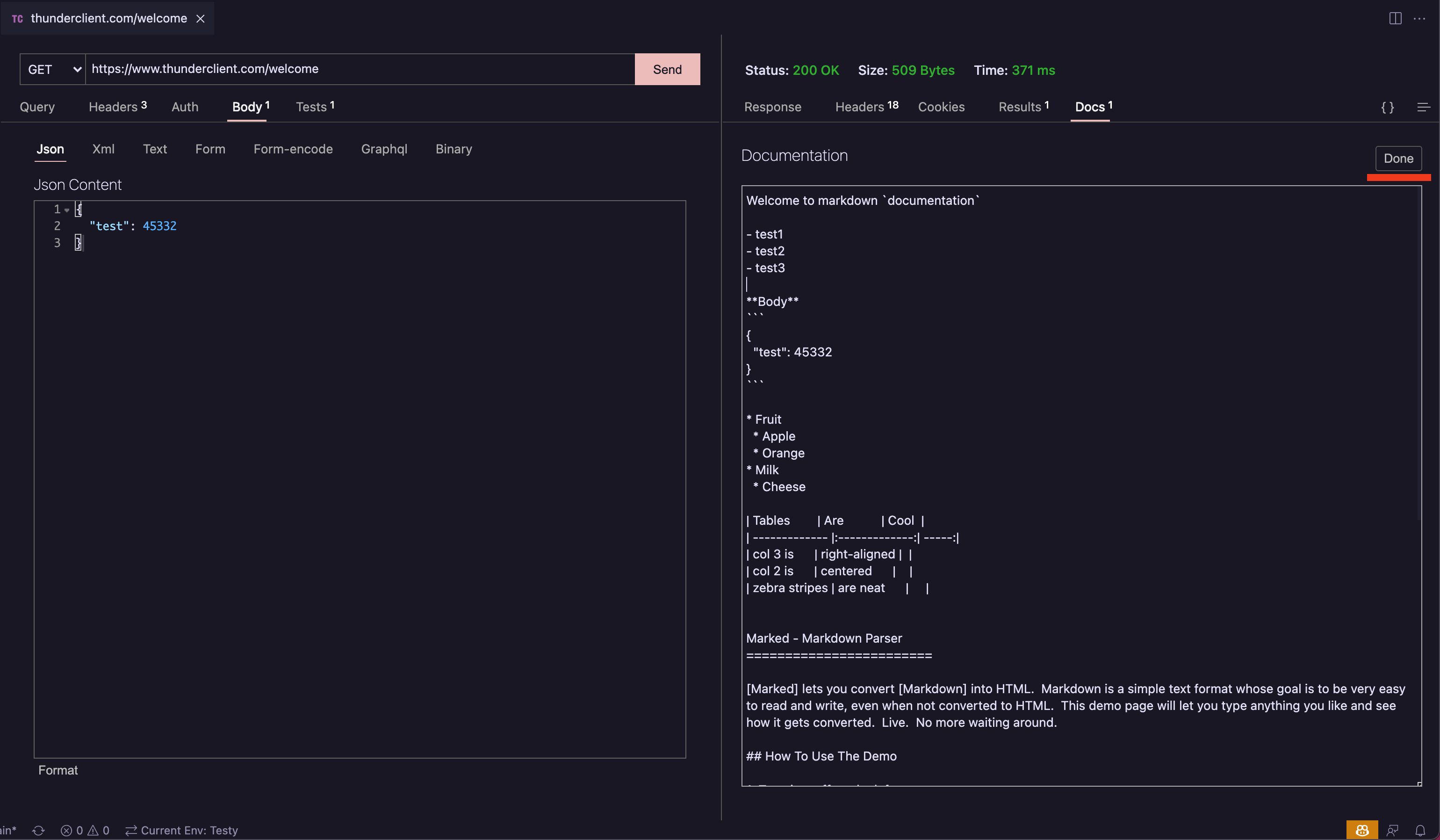 Notes For Each Request · Issue 200 · Thunderclientthunder Client Support · Github
