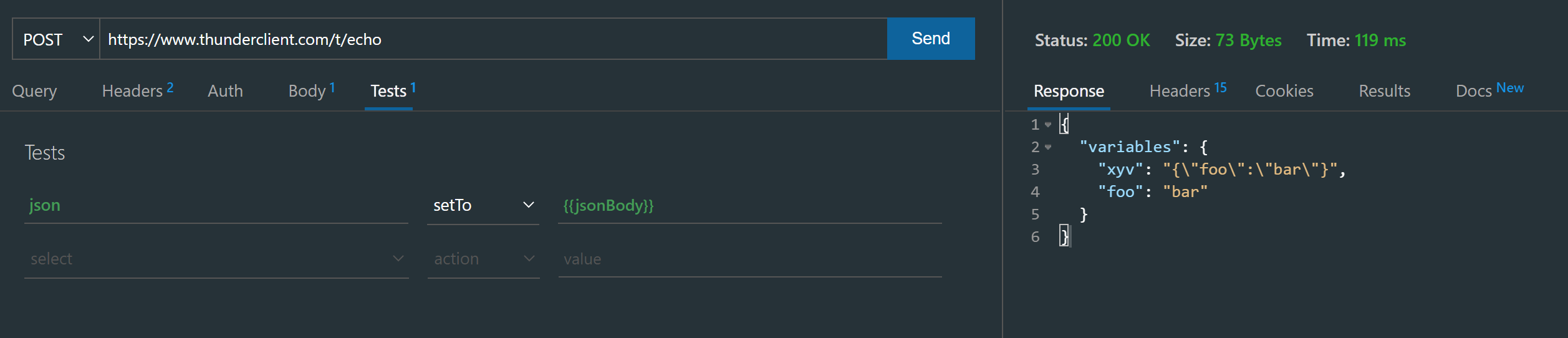 transforming response data - stringify variable data · Issue #626 · thunderclient/thunder-client ...