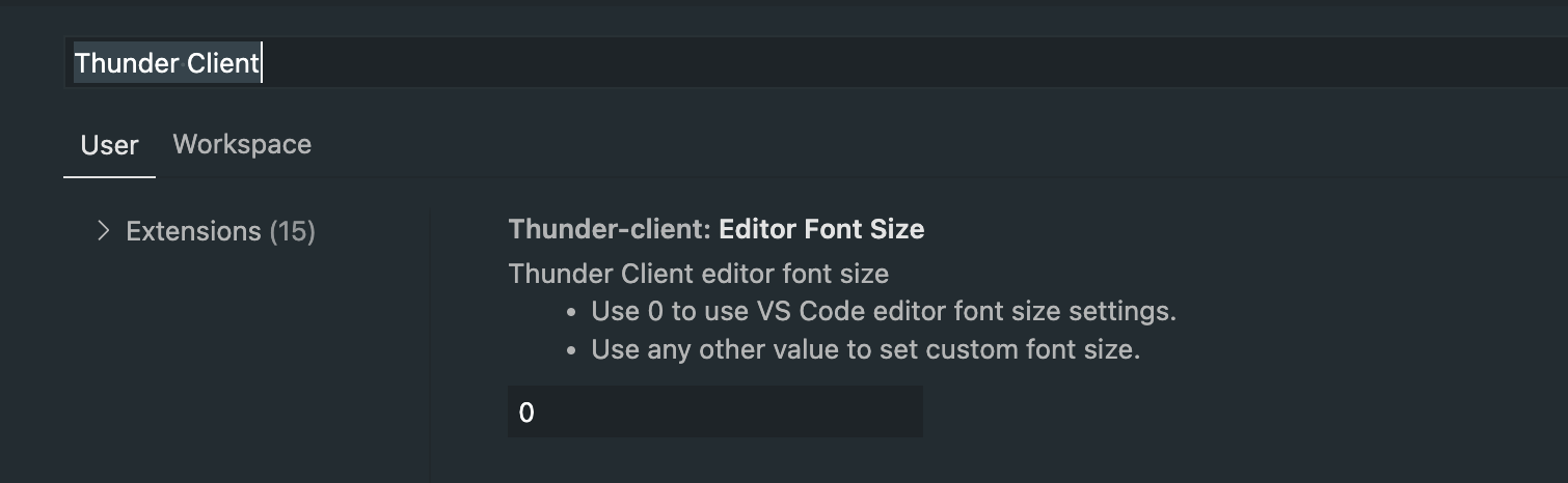 Font Size please add a option adjust font size · Issue #689 · thunderclient/thunder-client ...