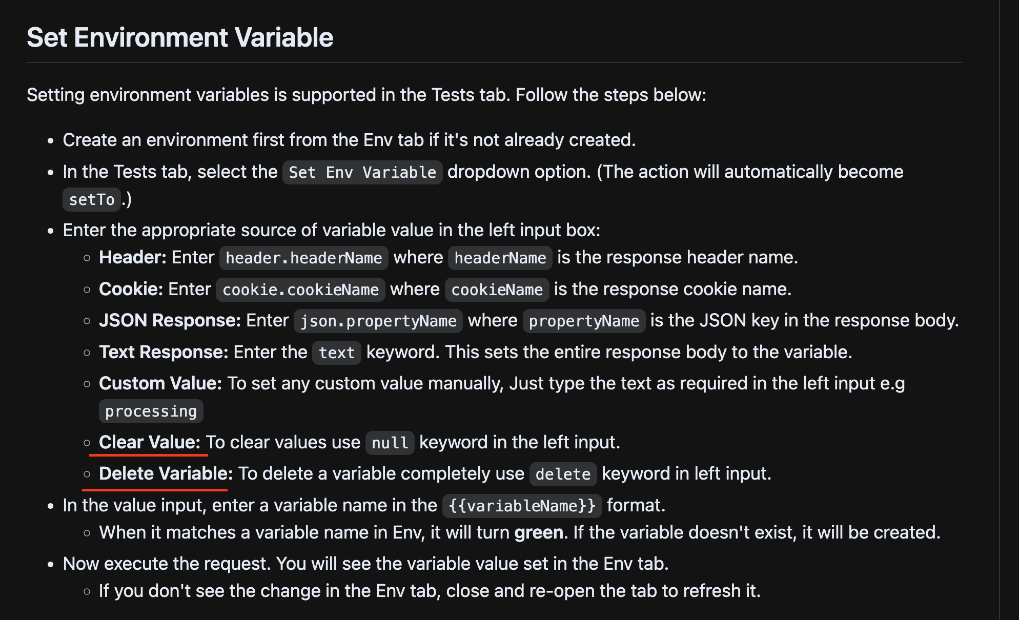 No options to reset a variable [ On Pre request ] · Issue #713 · thunderclient/thunder-client ...