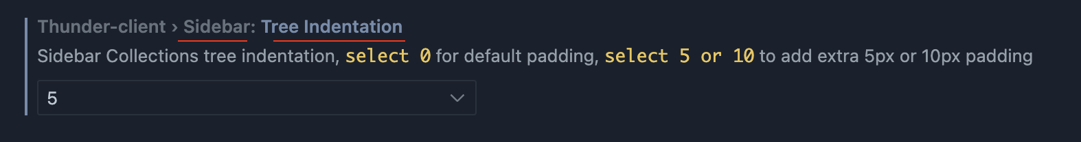 Tree Indentation Setting · Issue 807 · Thunderclientthunder Client