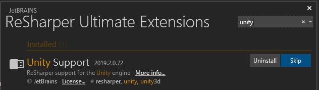 Support for Resharper 2019.2 · Issue #1277 · JetBrains/resharper-unity · GitHub