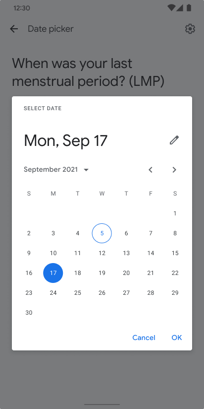 Catalog, date picker component workflow. · Issue #1045 · google/android-fhir · GitHub