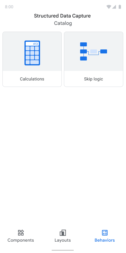 SDC catalog - Add behavior tab (to show skip logic and calculations behavior) · Issue #1524 ...