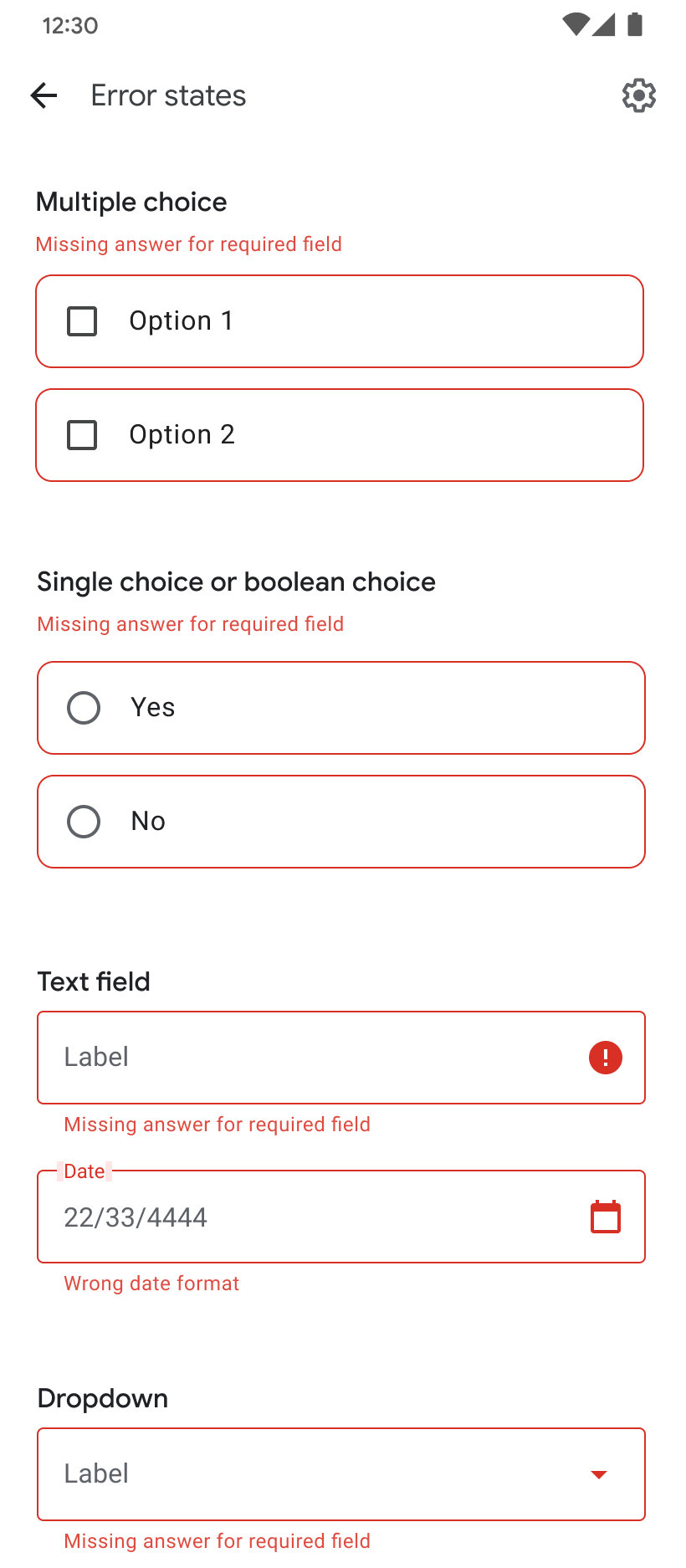 Move error message for boolean/single/multiple choice type widgets to ...