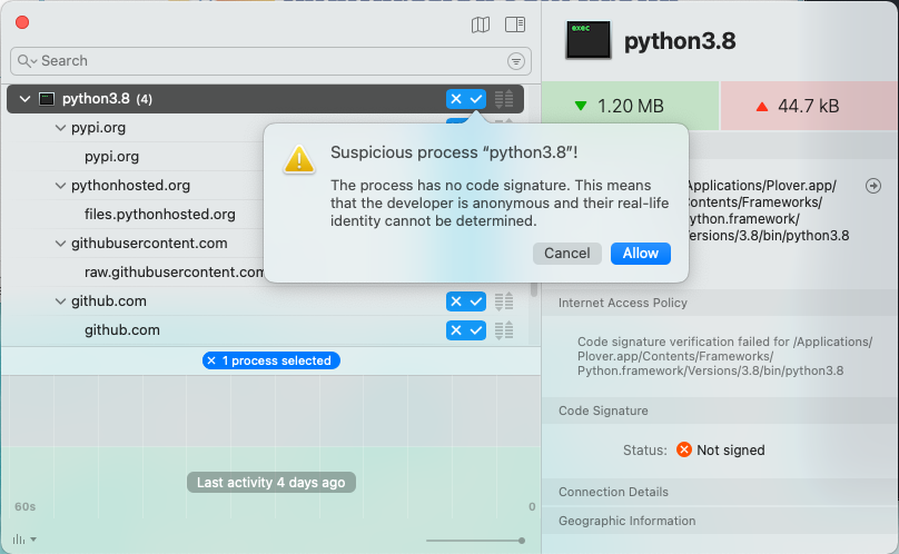 Python 3.8 in Plover app shows as a suspicious process · Issue #1411 · openstenoproject/plover ...