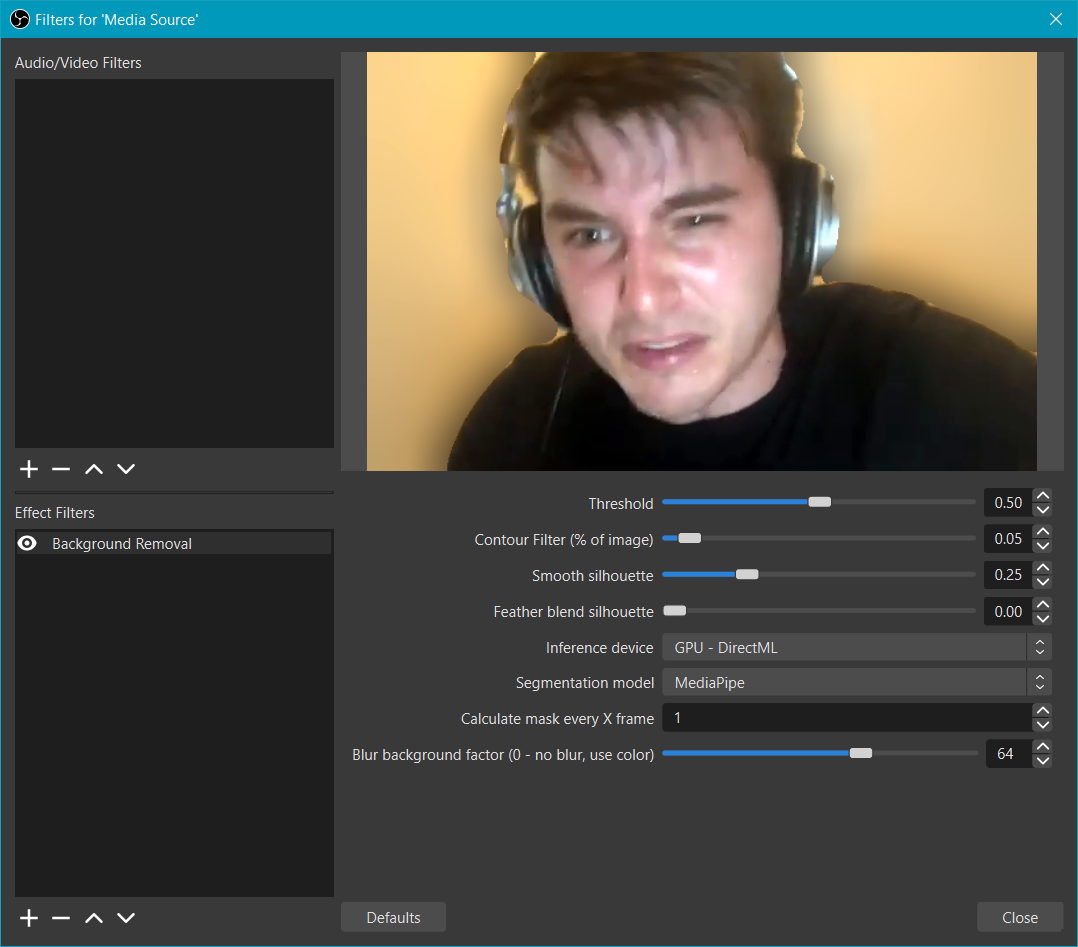 Feather Blend Silhouette cannot be used with Background Blur · Issue ...