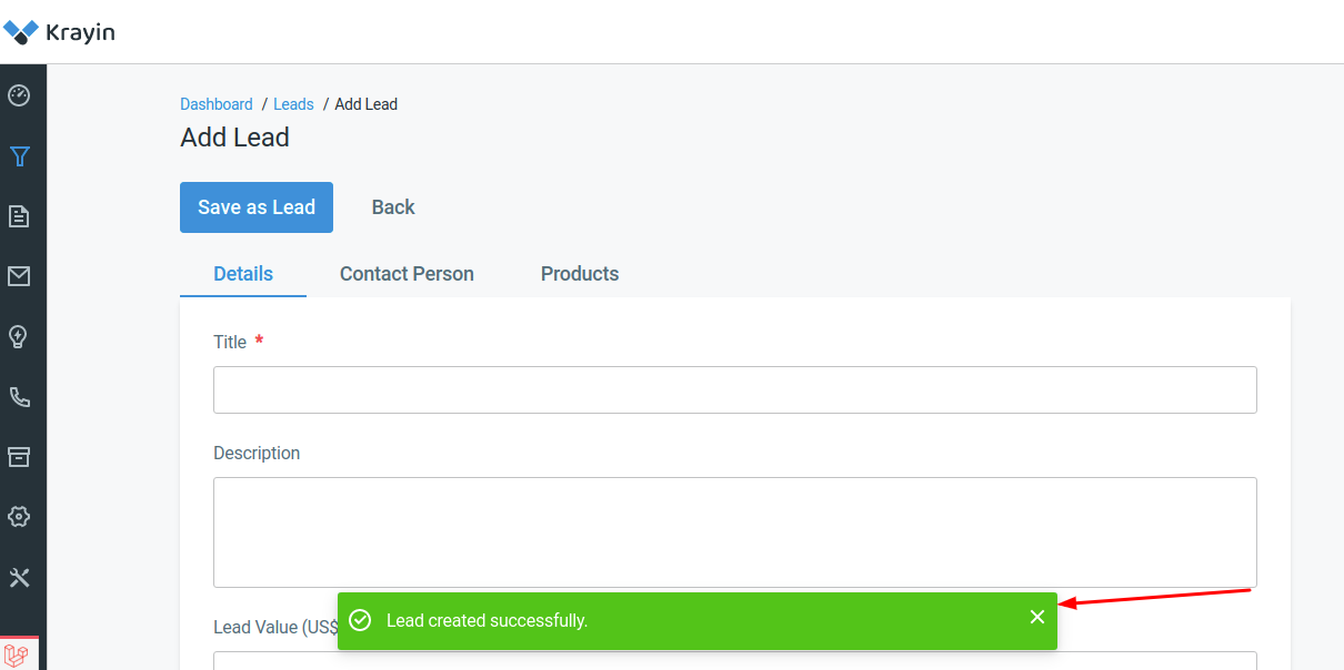 When we creating a new lead, Then after create lead it should be redirect to leads page · Issue ...