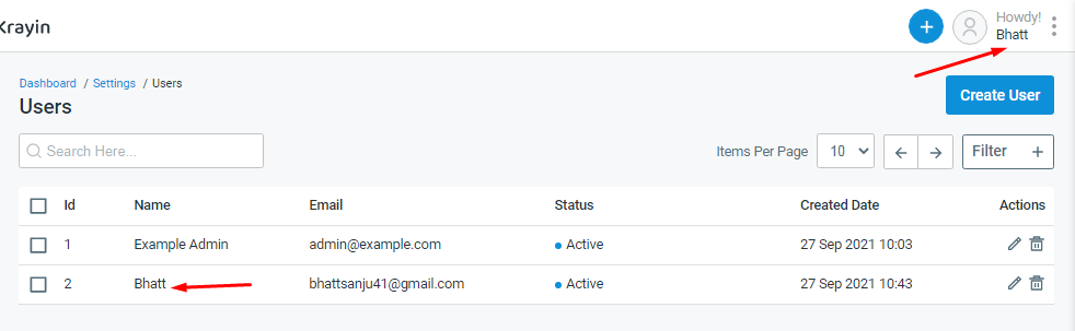 The status is not updating of login user and showing 'User updated successfully'. · Issue #298 ...
