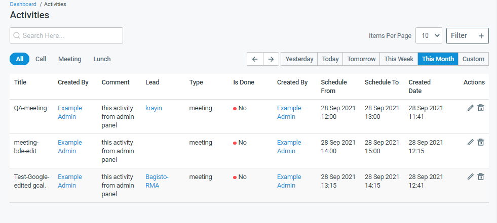 There should be an option to change activity status in activity table. · Issue #501 · krayin ...