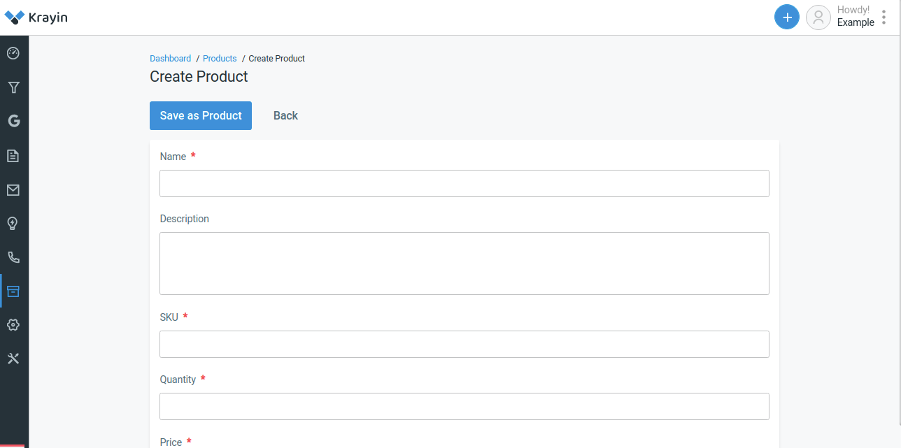 The input fields should be shown to add product · Issue #397 · krayin/laravel-crm · GitHub