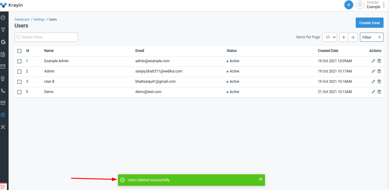When the admin trying to delete self account the message should be correct · Issue #568 · krayin ...